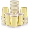 Amazon.com: Gold Paper Cups 9 oz [50 pack] Disposable Coffee Cup Hot ...