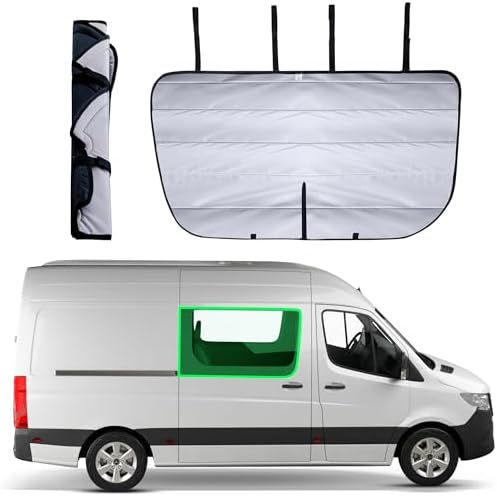 Insulated, Blackout Sliding Door Window Sunshade Cover for Mercedes ...