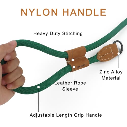 Wolfone Adjustable Handle Hands Free Slip Lead Dog LeadStrong Durable ...