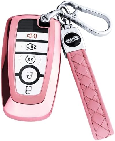 Amazon.com: Gematay for Ford Key Fob Cover with Keychain, Key Shell ...