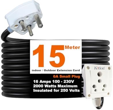 Kitlon 15 Meter Extension Board | Extension Cord Compatible with Indoor ...