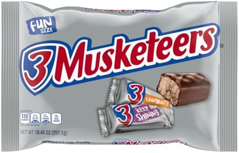 Amazon.com : 3 MUSKETEERS Fun Size Milk Chocolate Halloween Candy Bars ...