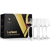 Amazon.com | VC VEENU CRYSTAL Champagne Flute Set of 6, Stemmed Crystal ...