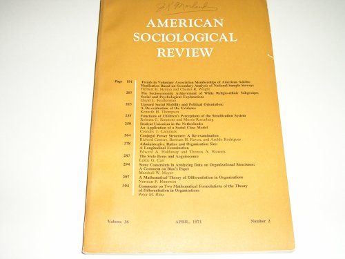 American Sociological Review April 1971: Austin T. Turk: Amazon.com: Books