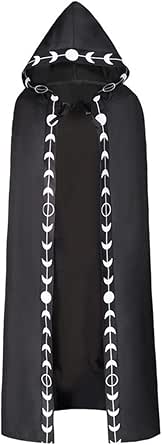 Amazon.com: FMMOEK Unisex Adult Moon Phases Print Hooded Cloak ...
