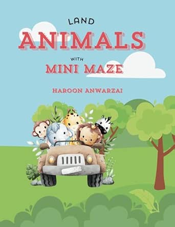 Amazon.com: Land Animals Coloring and Maze for Kids: 9798336688351 ...