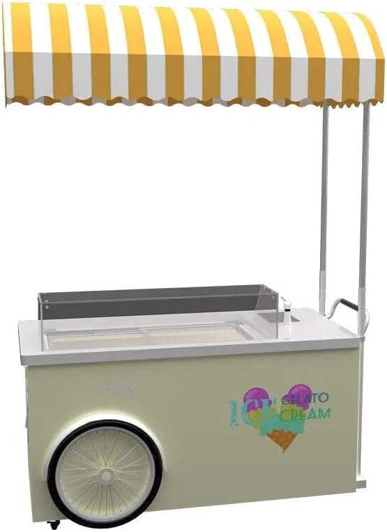 Amazon.com: Ice Cream Gelato Popsicle Freezer Hand Push Cart (Annie B ...