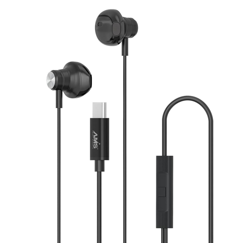 AMS Newly Launched A154 Wired Earphones with Type-C Port, 10mm Bass ...