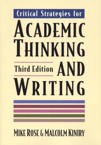 Amazon.com: Critical Strategies for Academic Thinking and Writing ...