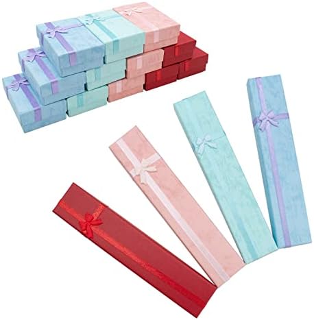 15pcs Gift Box with Lid Square Long Rectangular Paper Jewelry Gifts ...