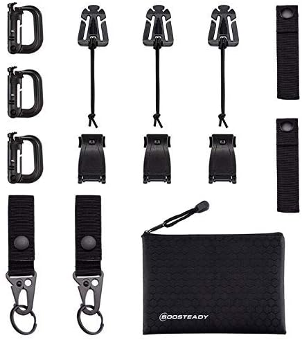 BOOSTEADY Kit of 13 Attachments for Molle Bag Tactical Backpack Vest ...