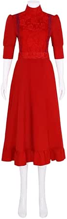 Amazon.com: Hryuiew Halloween Horror Movie Cosplay Set Red Dress ...
