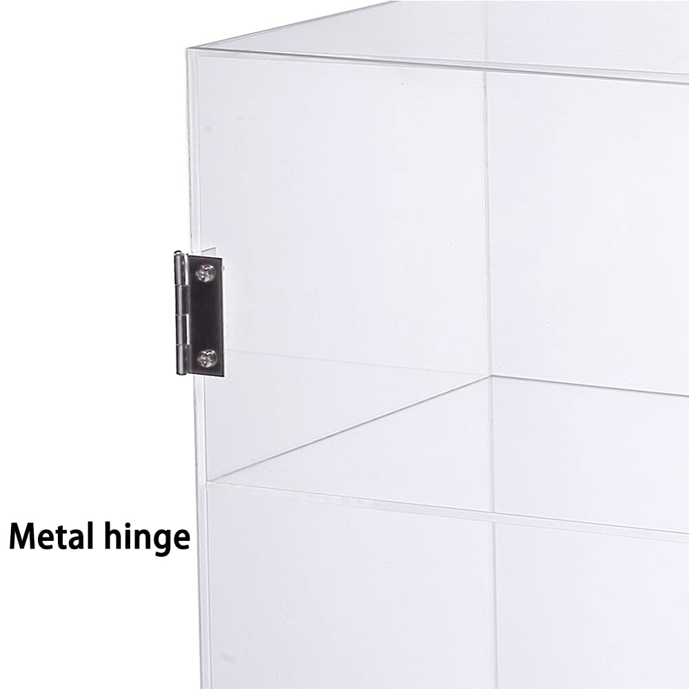 DuvinDD 3 Shelf Acrylic Display Case with Lock Clear Lockable Showcase ...