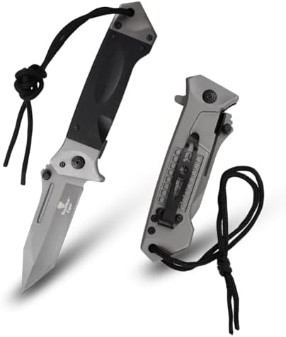 Snake Eye Tactical Heavy Duty Every Day Carry Folding Pocket Knife (Black)