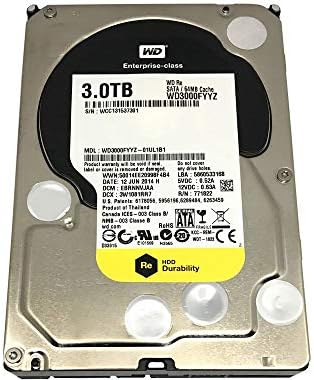 Amazon.com: Western Digital RE WD3000FYYZ 3TB 7.2K RPM 64MB Cache 6Gb/s ...