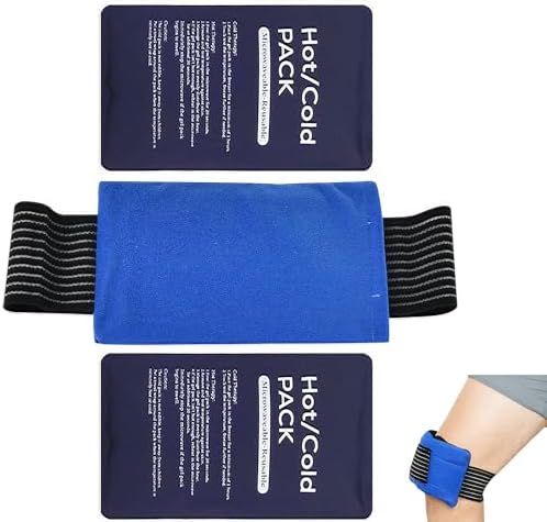Ice Packs for Injuries 3 pcs Set Reusable, Hot & Cold Gel Packs Help ...