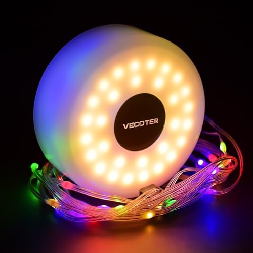 CIWIC Camping Light, 5 Lighting Modes, Length 32.8 ft, Colorful Outdoor ...