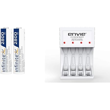 Envie Infinite Plus AA High Capacity (2800mAh) Ni-MH Rechargeable Ready ...