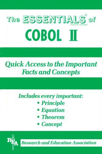 The Essentials of Cobol II: 9780878916801: Computer Science Books @ Amazon.com