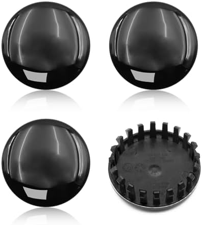 Amazon.com: 4PCS Set 3.25 Inch 83mm All Black Car Aluminum Hub Wheel ...