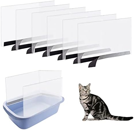 Amazon.com : 6 Pcs Cat Litter Box Pee Shields,Transparent Cat Litter ...