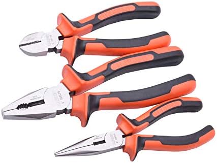 Harden 3Pcs Plier Set Contains 8" Combination, 6" Long Nose and 6 ...
