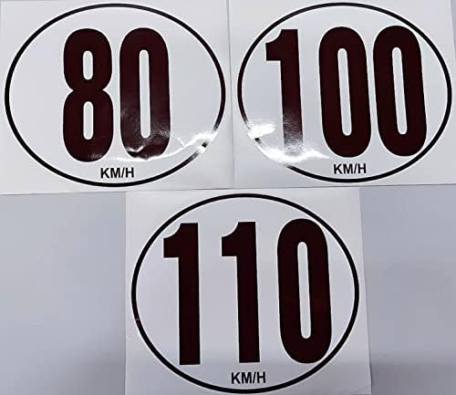Limited Speed Stickers for Bus Tractor Lorry 80+100+110 Km/H 3 Stickers ...
