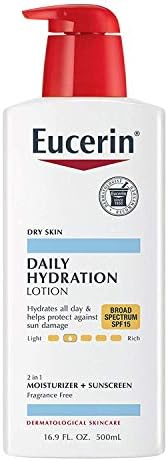 Amazon.com: Eucerin Daily Hydration Moisturizer & Sunscreen Lotion ...