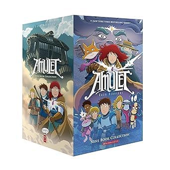 Amulet #1-9 Box Set by Kazu Kibuishi (The Stonekeeper; The Stonekeeper’s Curse; The Cloud ...