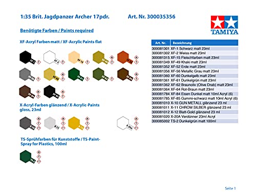 TAMIYA 300035356 Archer Tank - Scale Model Kits Online Store