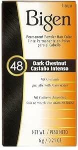 Amazon.com : Bigen Permanent Powder Hair Color 48 Dark Chestnut 1 ea ...