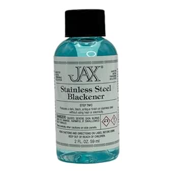JAX Stainless Steel Blackener - Metal Finishing Solution - Antique Finish Without Heat or ...