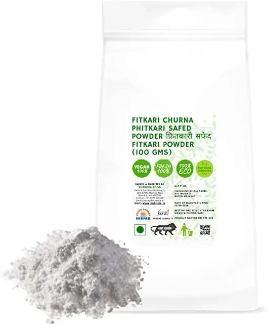 Amazon.com : DIGJAM Fitkari Churna Phitkari Safed Powder Fitkari Powder ...