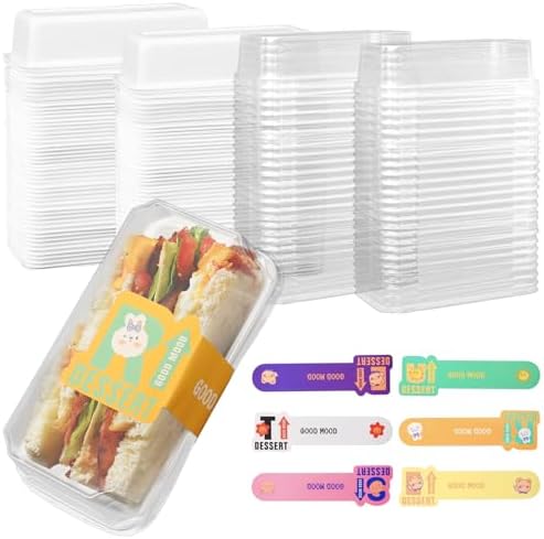 Amazon.com: XIZHI 50 Sets Roll Cake Box with Stickers and Forks Swiss ...