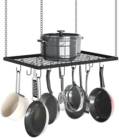 Amazon.com: CHOEZON Hanging Pot Rack, Ceiling Wall Mounted Pot Rack for ...