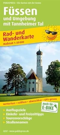 Buy Fussen and surroundings, cycling and hiking map 1:50,000 Book ...