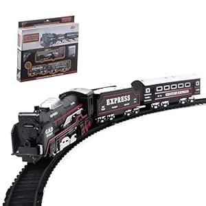 SHAKTISM Smoking Train Battery Operated Electric Train Set, 13 Pieces ...
