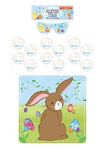 HENBRANDT Easter Rabbit Party Game Stick the Tail on the Bunny for Boys ...
