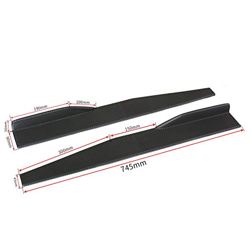 Snapklik.com : Universal Car Body Styling Side Skirt 745mm Carbon Fiber ...