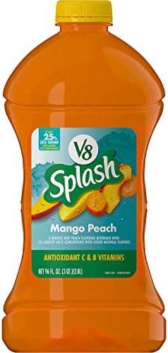 Amazon.com : V8 Splash Mango Peach Flavored Juice Beverage, 96 FL OZ ...
