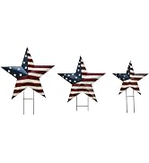Amazon.com : Metal American Star Yard Sign Outdoor Garden Stake Decor ...