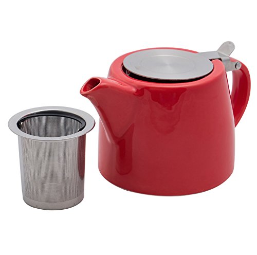 Buy Sipologie Ceramic Infuser Red Teapot (400ml, 2 cup) with a Fine ...