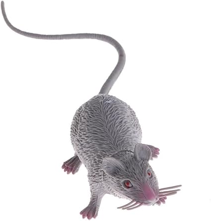 Amazon.com: Haohaiblooms Realistic Plastic Halloween Rat Toy - Lifelike ...