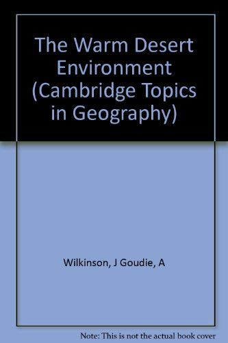 Amazon.com: The Warm Desert Environment (Cambridge Topics in Geography ...