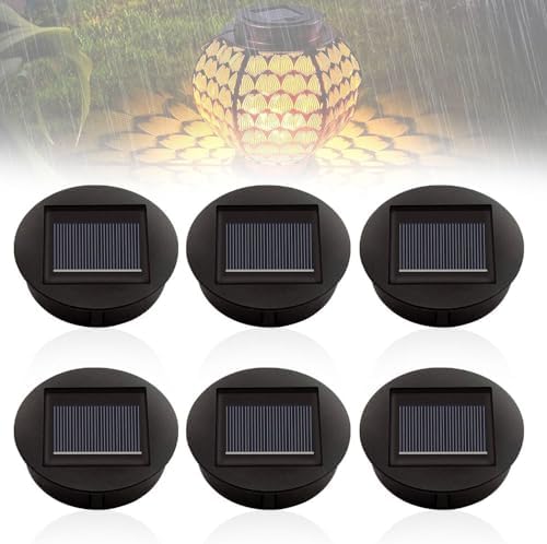 XPJBKC Solar Light Replacement Top, 6Pcs Replacement Solar Panels for ...