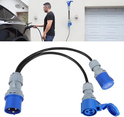 32A Plug to 2 x 16A Sockets, 2 Way Heavy Duty Power Splitter Caravan ...