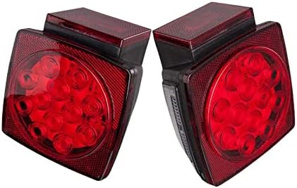 EXERAUO Trailer Tail Lights, Square Boat Trailer Lights Led Submersible ...
