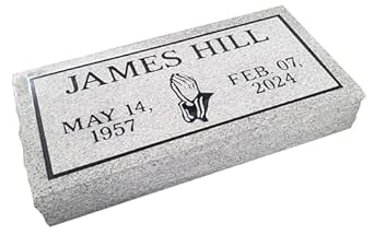Amazon.com: Headstone marker- 16 x 8 x 3" - monument granite - includes ...