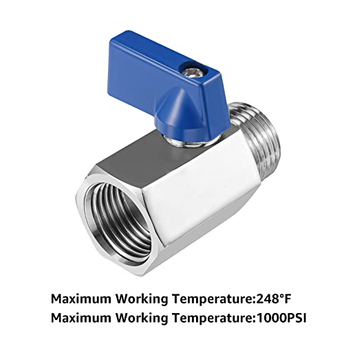Hilangsan Stainless Steel Mini Ball Valve 1/2" NPT Female and Male ...