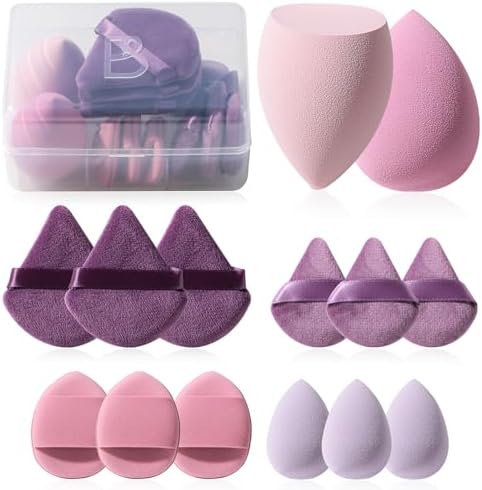 Amazon.com : Makeup Sponge Set BS-MALL Triangle Puff 14 Pcs for Liquid ...